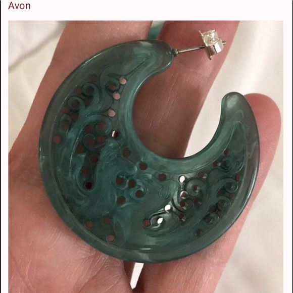 Avon | Jewelry | Avon Motif Cut Out Hoops | Poshmark